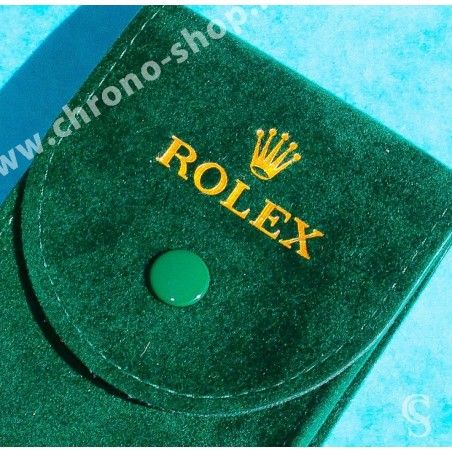 Rolex Original green suede velvet pouch traveler's service holder case ...
