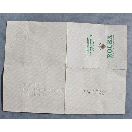 RARE 1971 GENUINE VINTAGE PUNCHED PAPER CERTIFICAT ATTESTATION DE ...